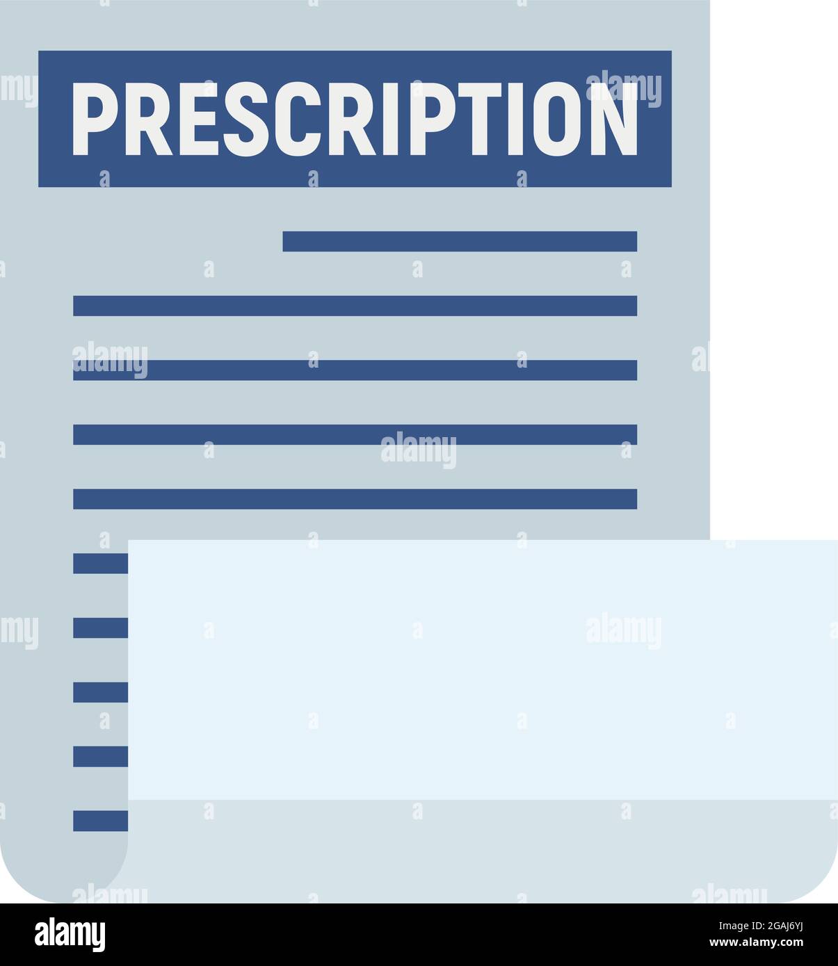 Medical prescription icon. Flat illustration of medical prescription ...