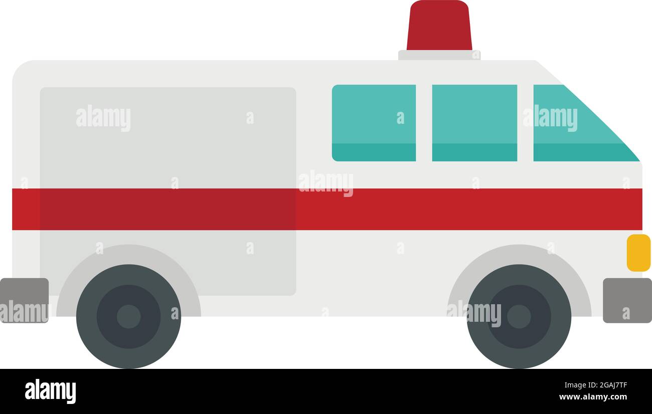 Ambulance car icon. Flat illustration of ambulance car vector icon ...