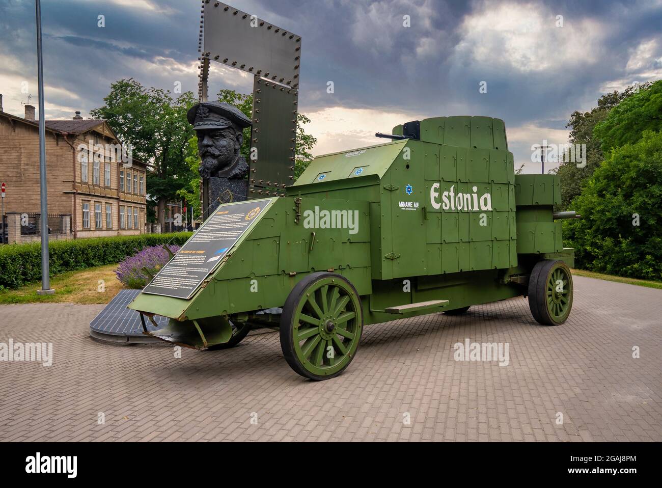 Old rusty tank in the middle of Tallin city center Stock Photo - Alamy