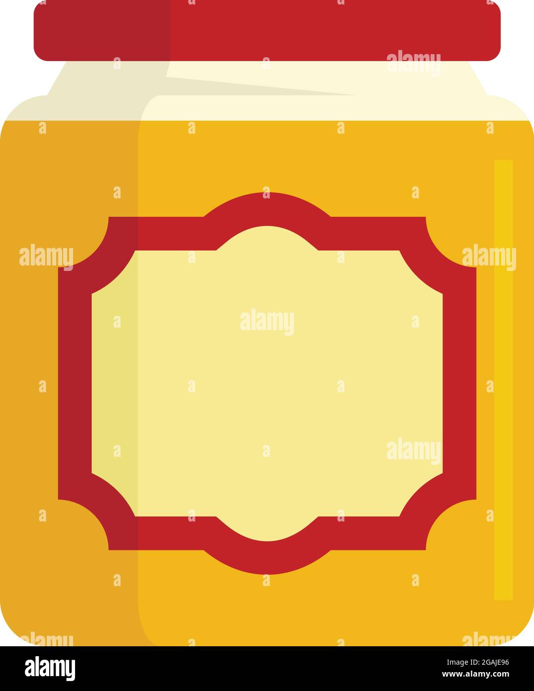 Condiment jar icon. Flat illustration of condiment jar vector icon ...