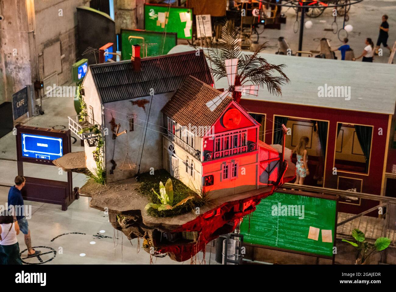 The interior of the virtual reality center in Port Noblessner Stock ...