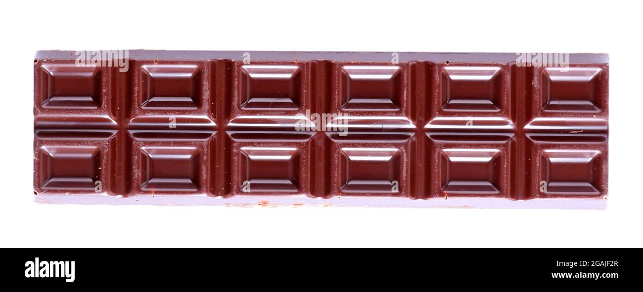 Chocolate bar, isolated on white Stock Photo - Alamy