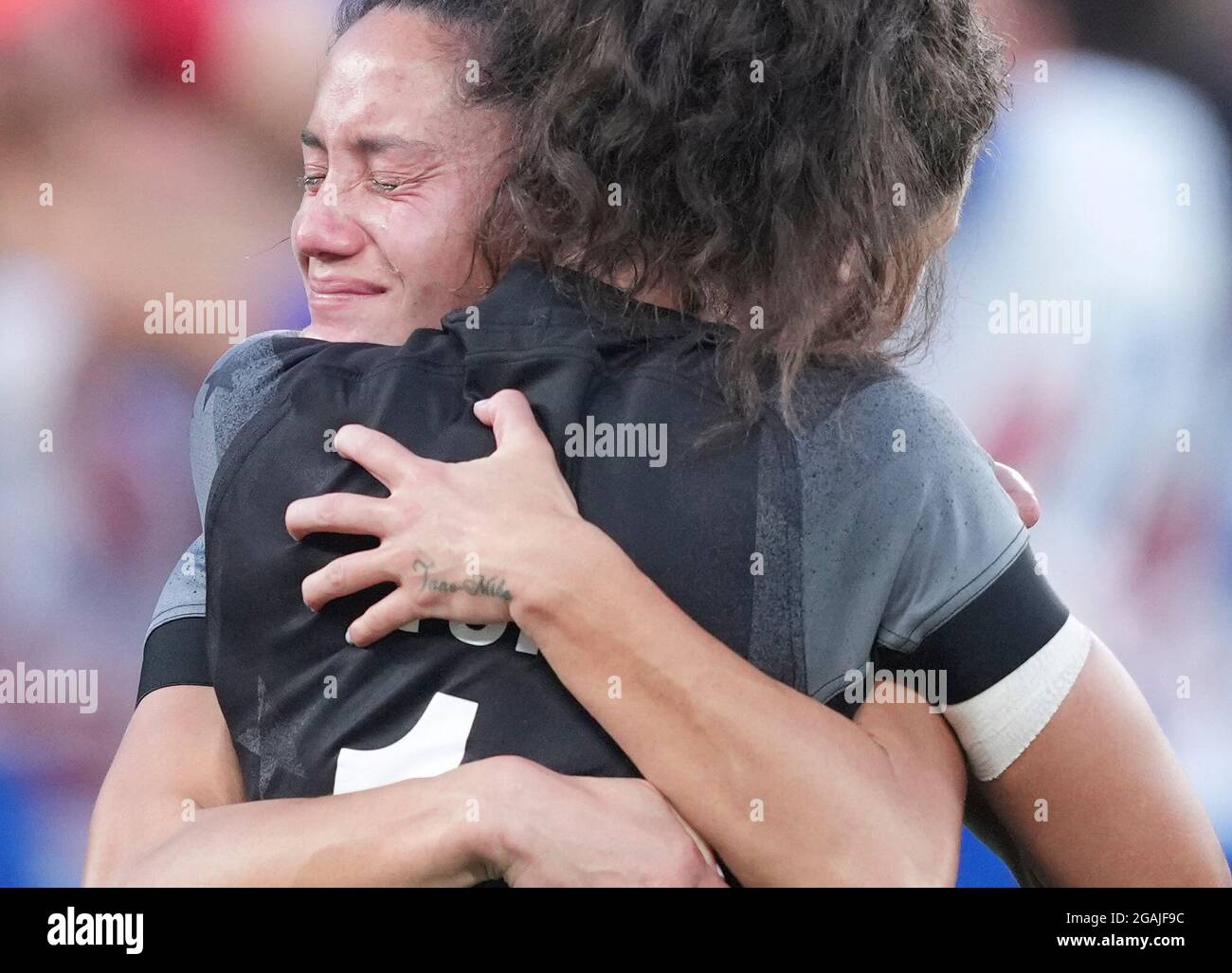 Tokyo, Japan. 31st July, 2021. Shiray Kaka (L) of New Zealand ...