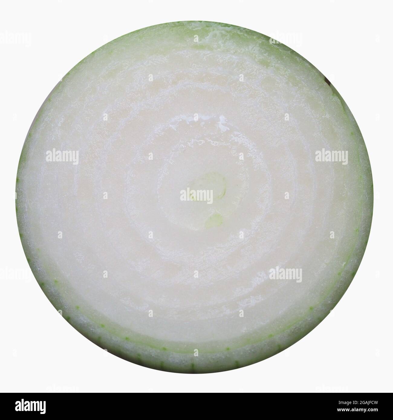 sliced onion isolated over a white background Stock Photo - Alamy