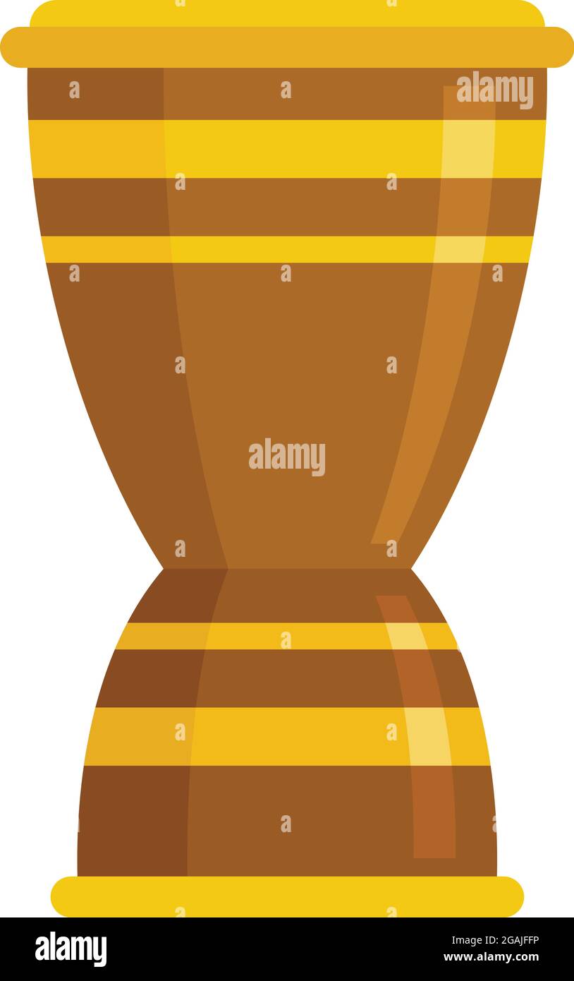 Darbuka instrument icon. Flat illustration of darbuka instrument vector ...