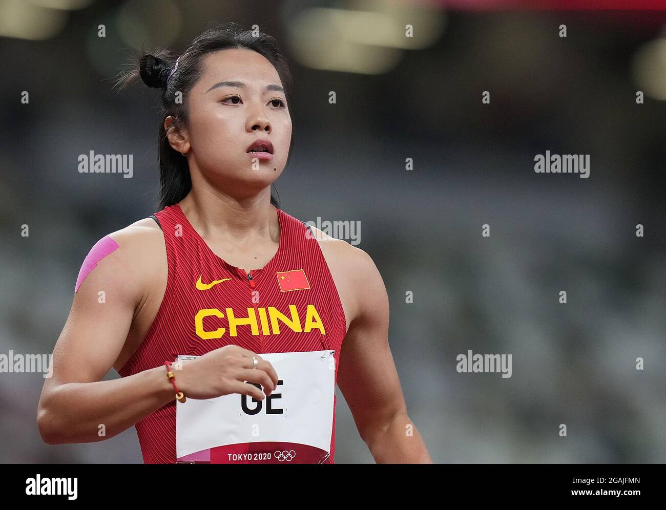 Tokyo, Japan. 31st July, 2021. Ge Manqi of China reacts during the ...