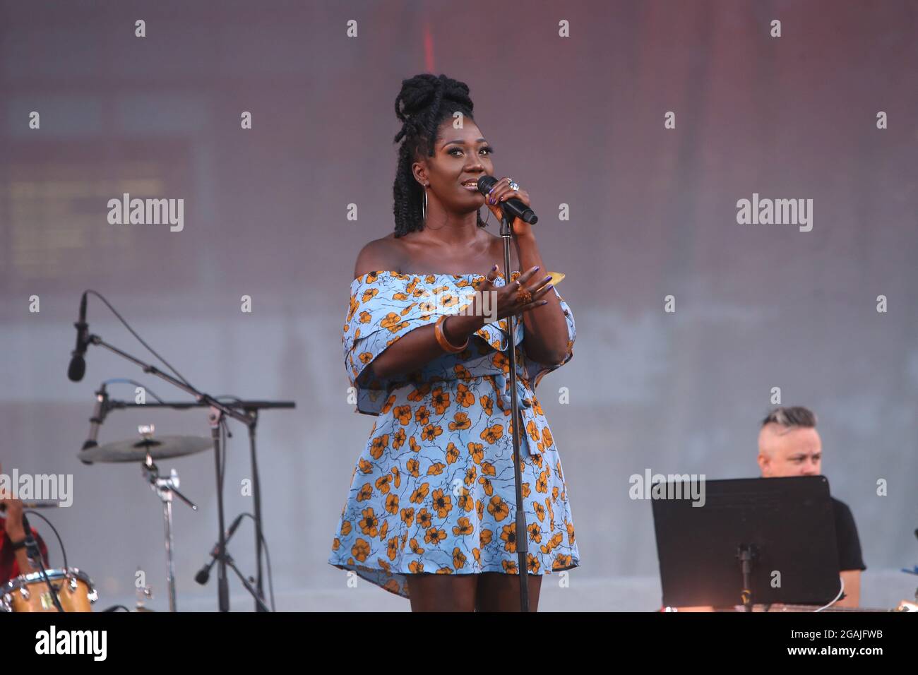 New York, NY, USA. 30th July, 2021. Amber Iman performs during Carnegie ...
