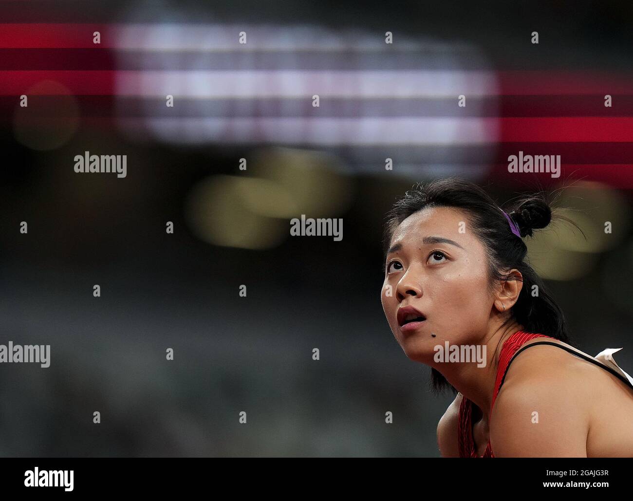 Tokyo, Japan. 31st July, 2021. Ge Manqi of China reacts during the ...
