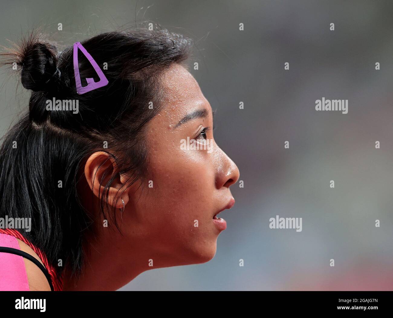 Tokyo, Japan. 31st July, 2021. Ge Manqi of China reacts during the ...