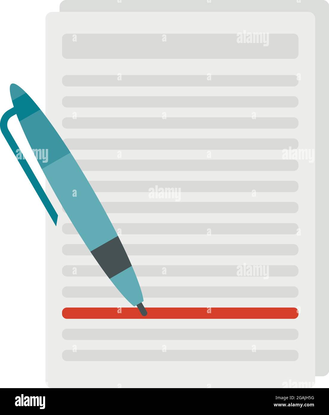 Essay edit icon. Flat illustration of essay edit vector icon isolated ...