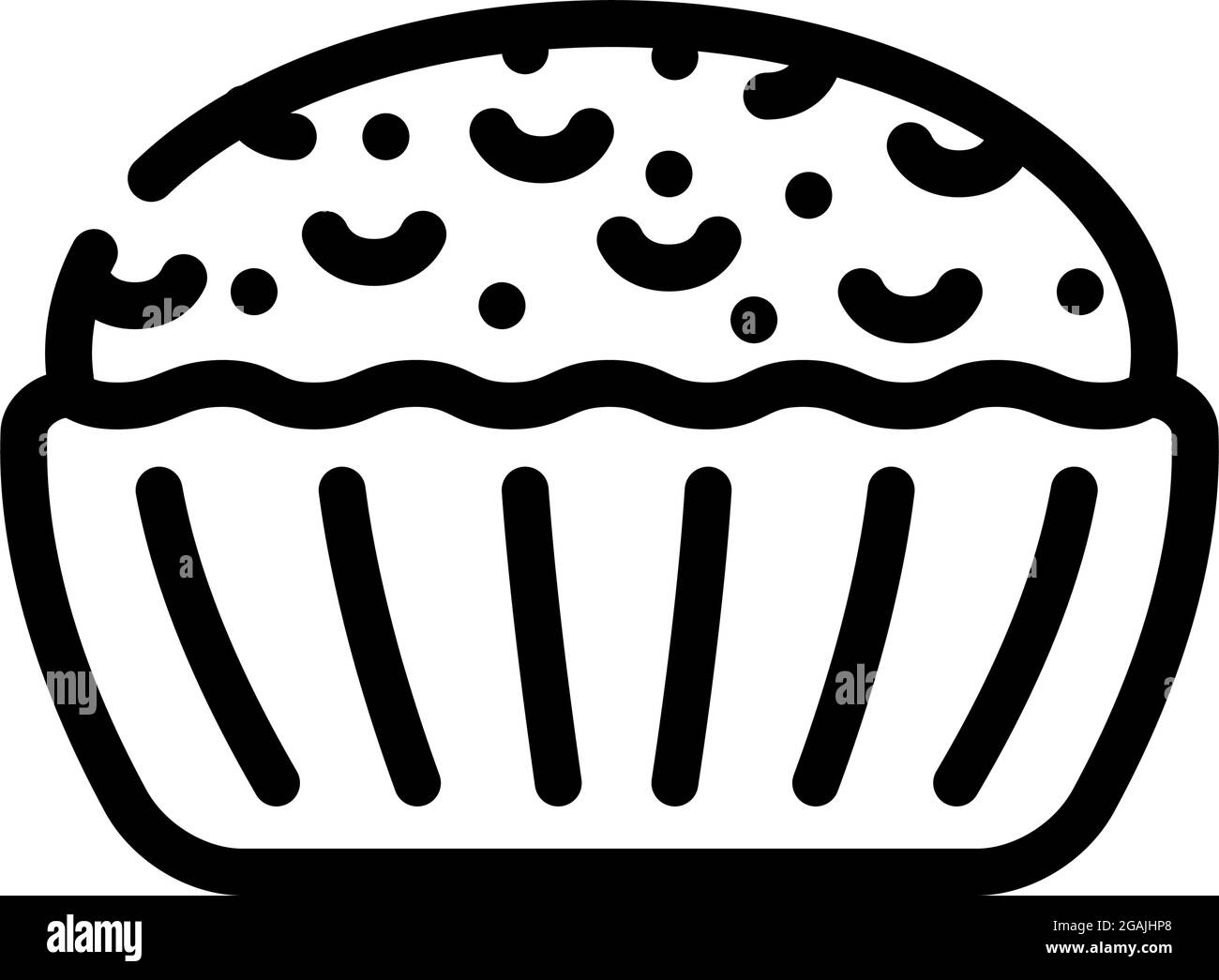 Creamy muffin icon outline Stock Vector Images - Alamy