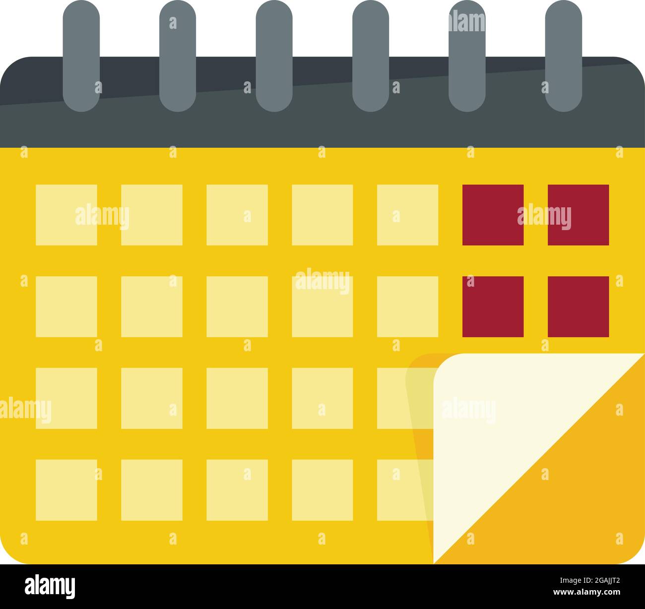 Lesson calendar icon. Flat illustration of lesson calendar vector icon ...