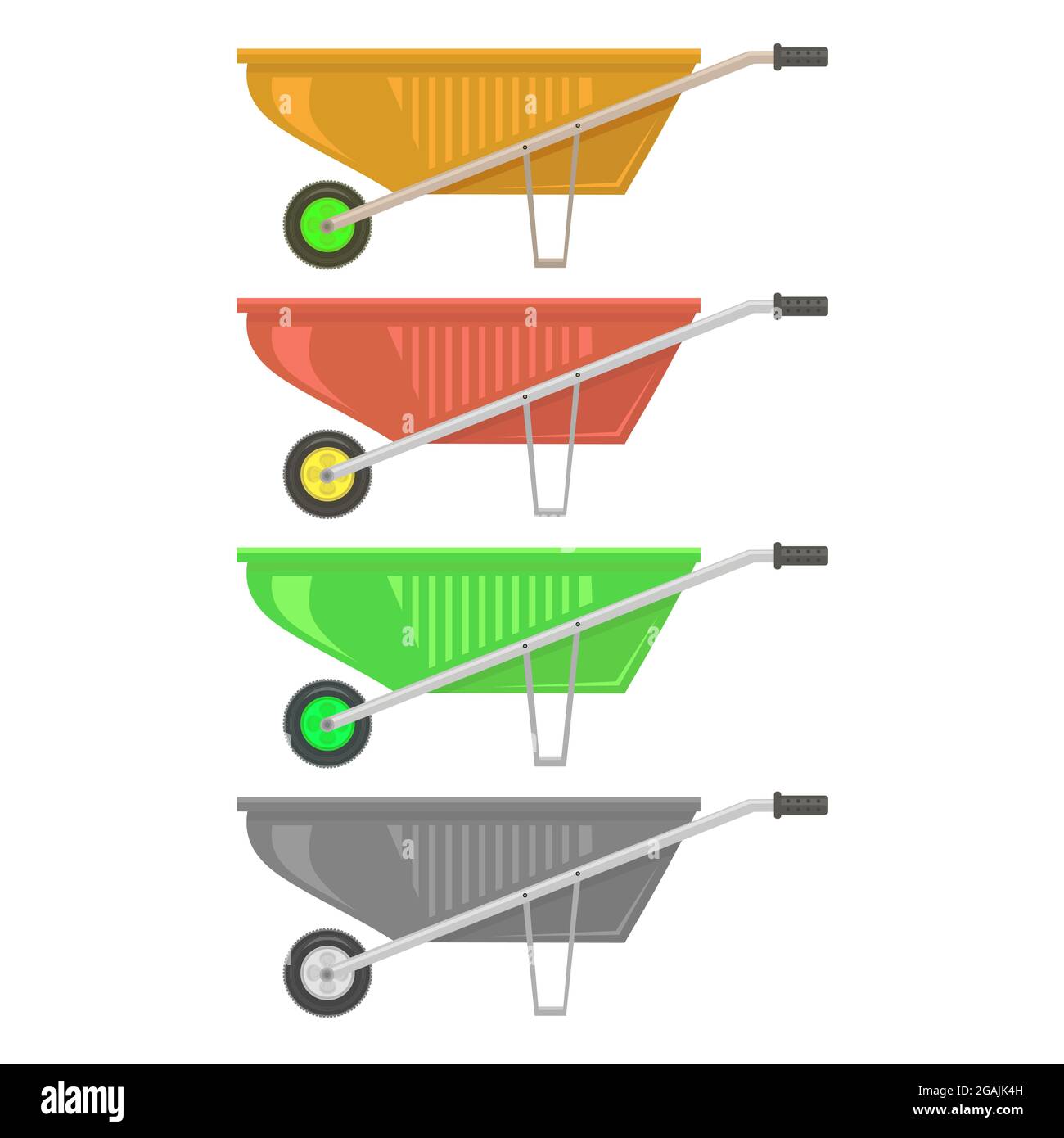 Construction wheelbarrow set on Stock Vector Images - Alamy