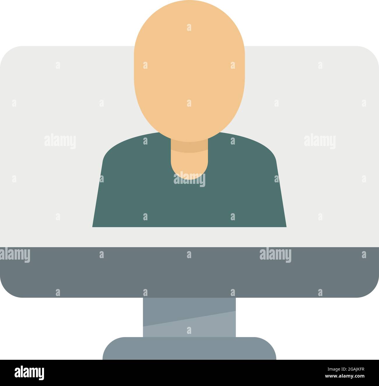 Online live lesson icon. Flat illustration of online live lesson vector ...