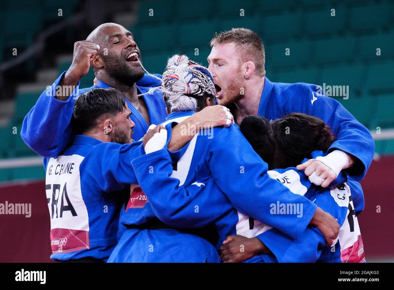 Tokyo, Japan. 31st July, 2021. Players of France celebrate after ...