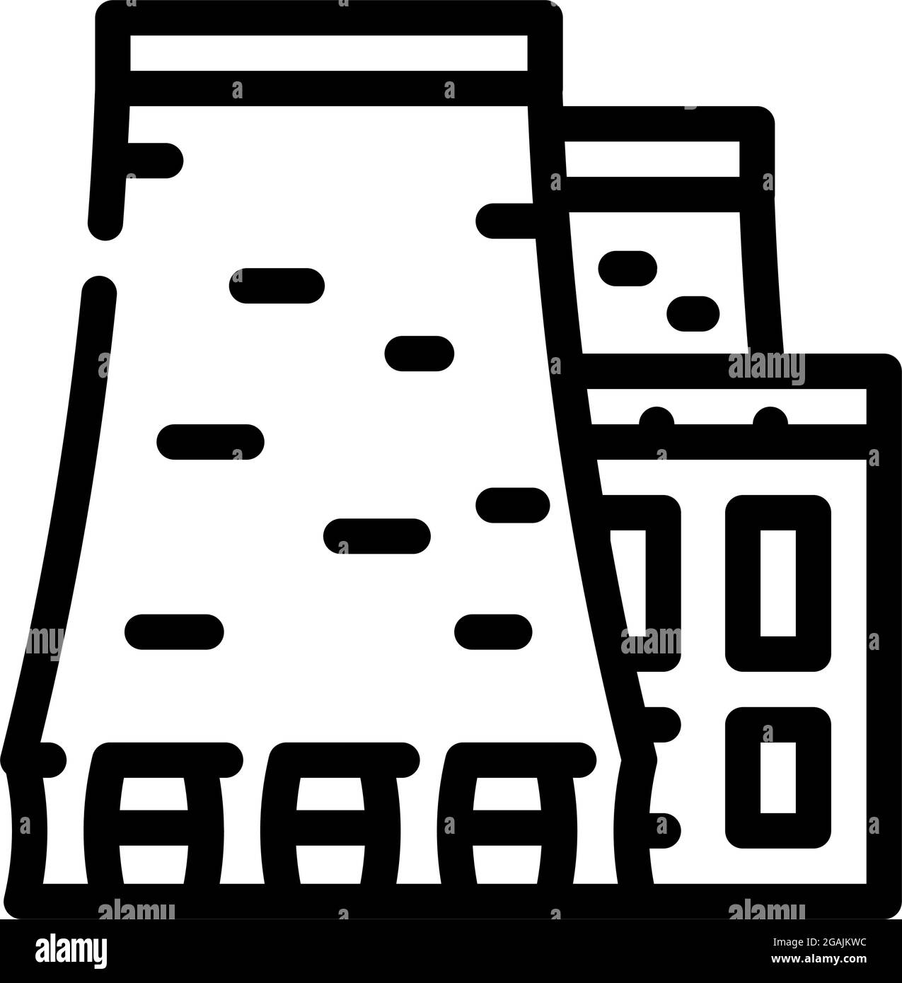 nuclear power plant line icon vector illustration Stock Vector Image ...