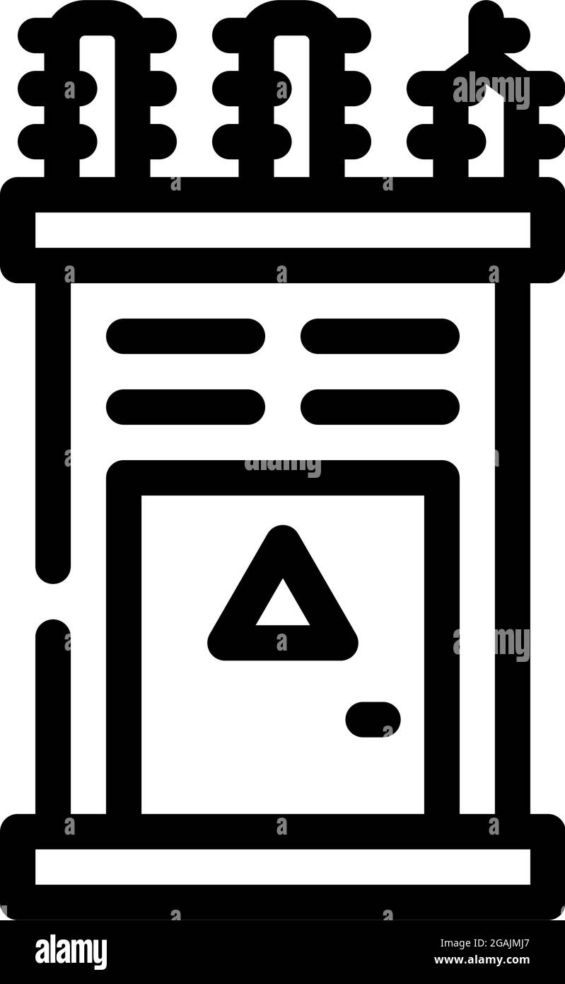 electrical transformer line icon vector illustration Stock Vector Image ...