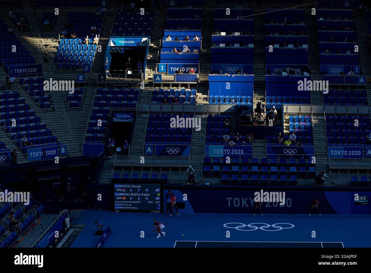 Tokyo, Japan. 31st July 2021. Olympic Games: Tennis match between Novak ...