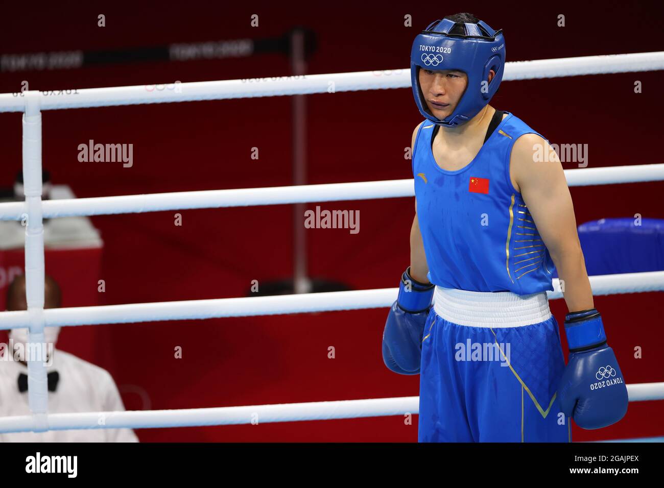 Tokyo, Japan. 31st July, 2021. LI Qian (CHN) (blue) Boxing : Women's ...
