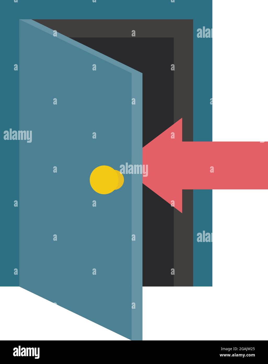 Escape door icon. Flat illustration of escape door vector icon isolated ...