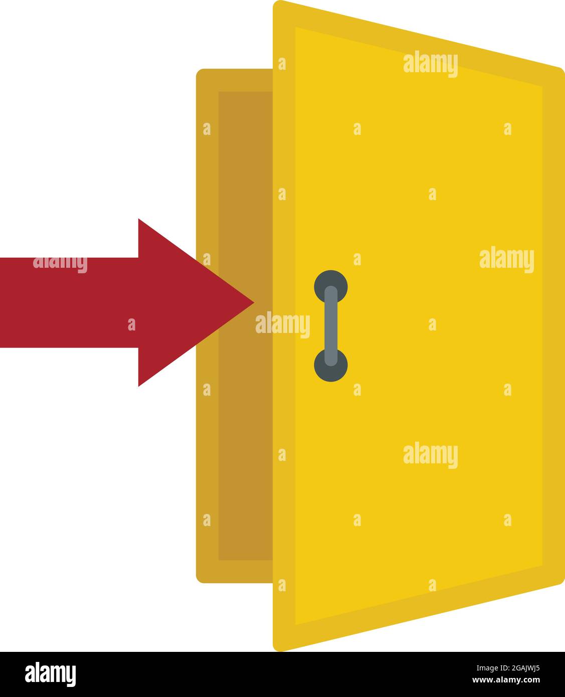 Enter door icon. Flat illustration of enter door vector icon isolated ...