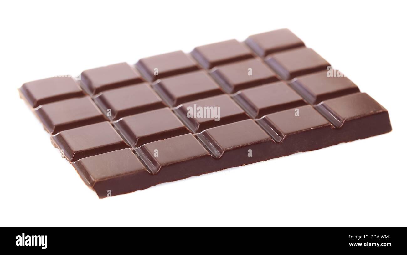 Chocolate bar isolated on white Stock Photo - Alamy
