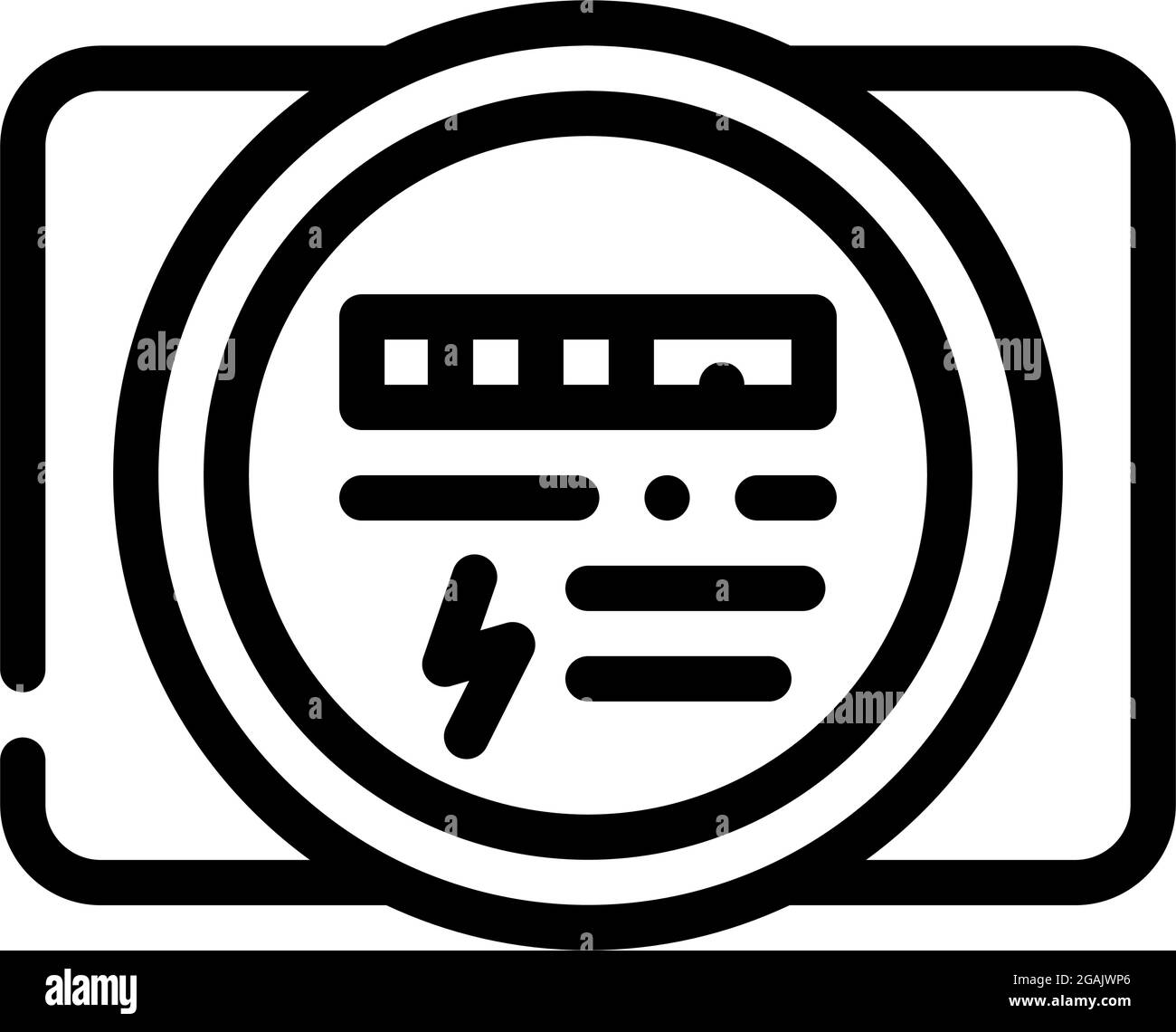 electric meter line icon vector illustration Stock Vector Image & Art ...