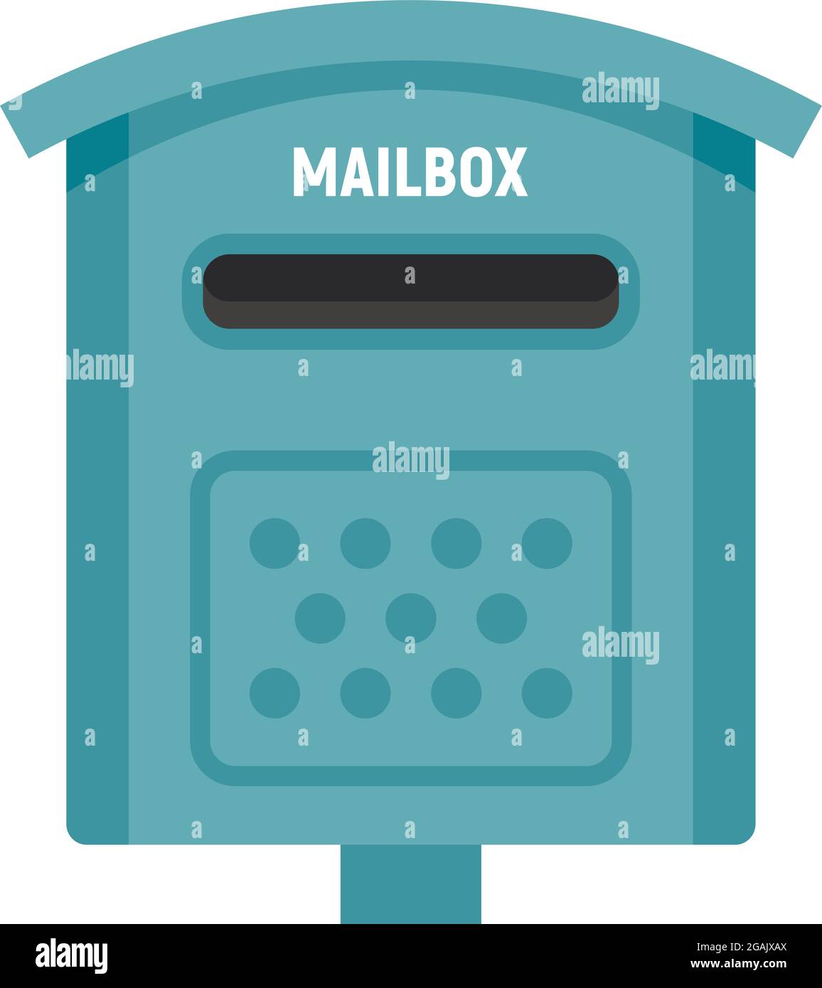 Envelope mailbox icon. Flat illustration of envelope mailbox vector ...