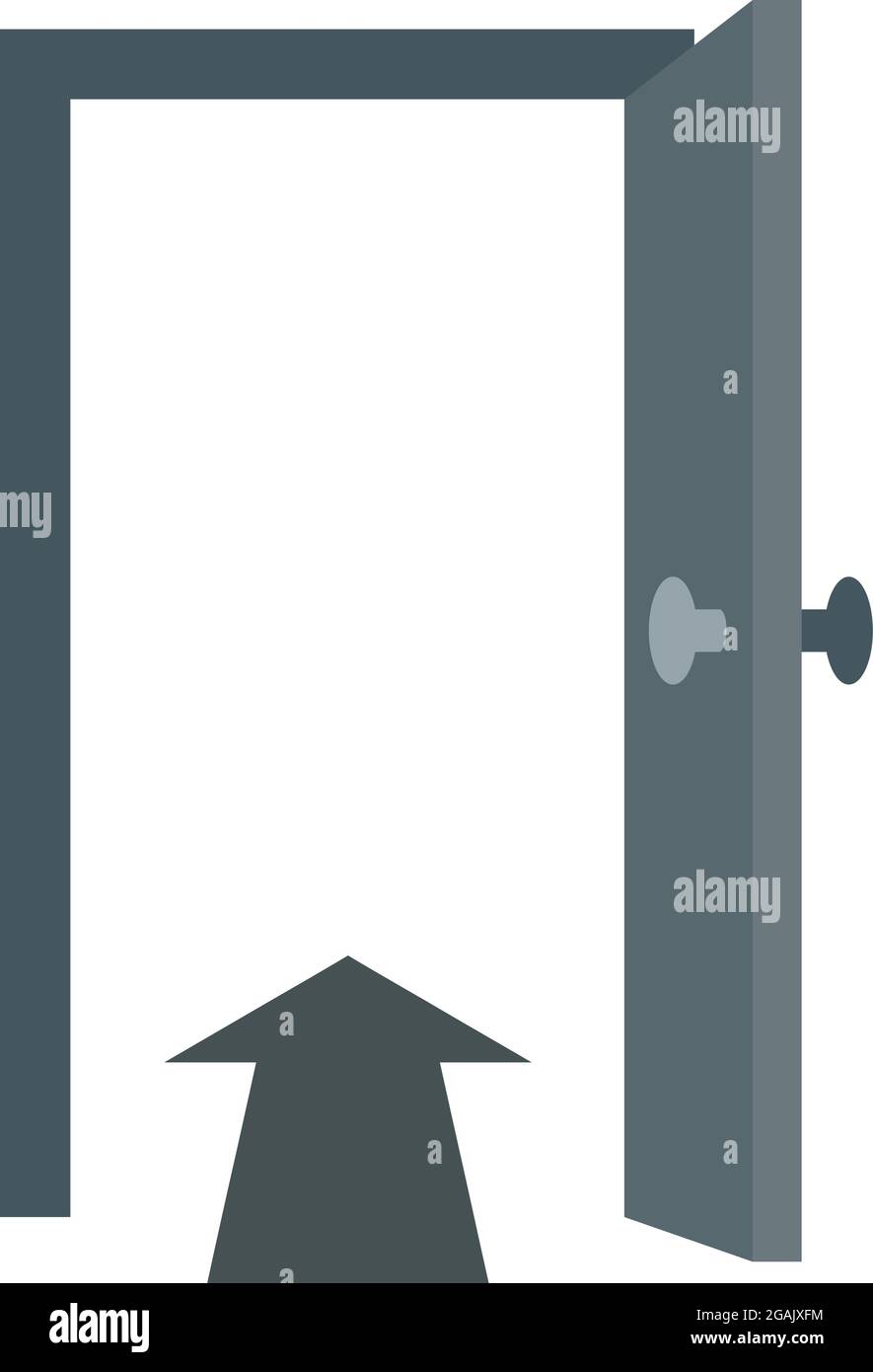 Door entry icon. Flat illustration of door entry vector icon isolated ...