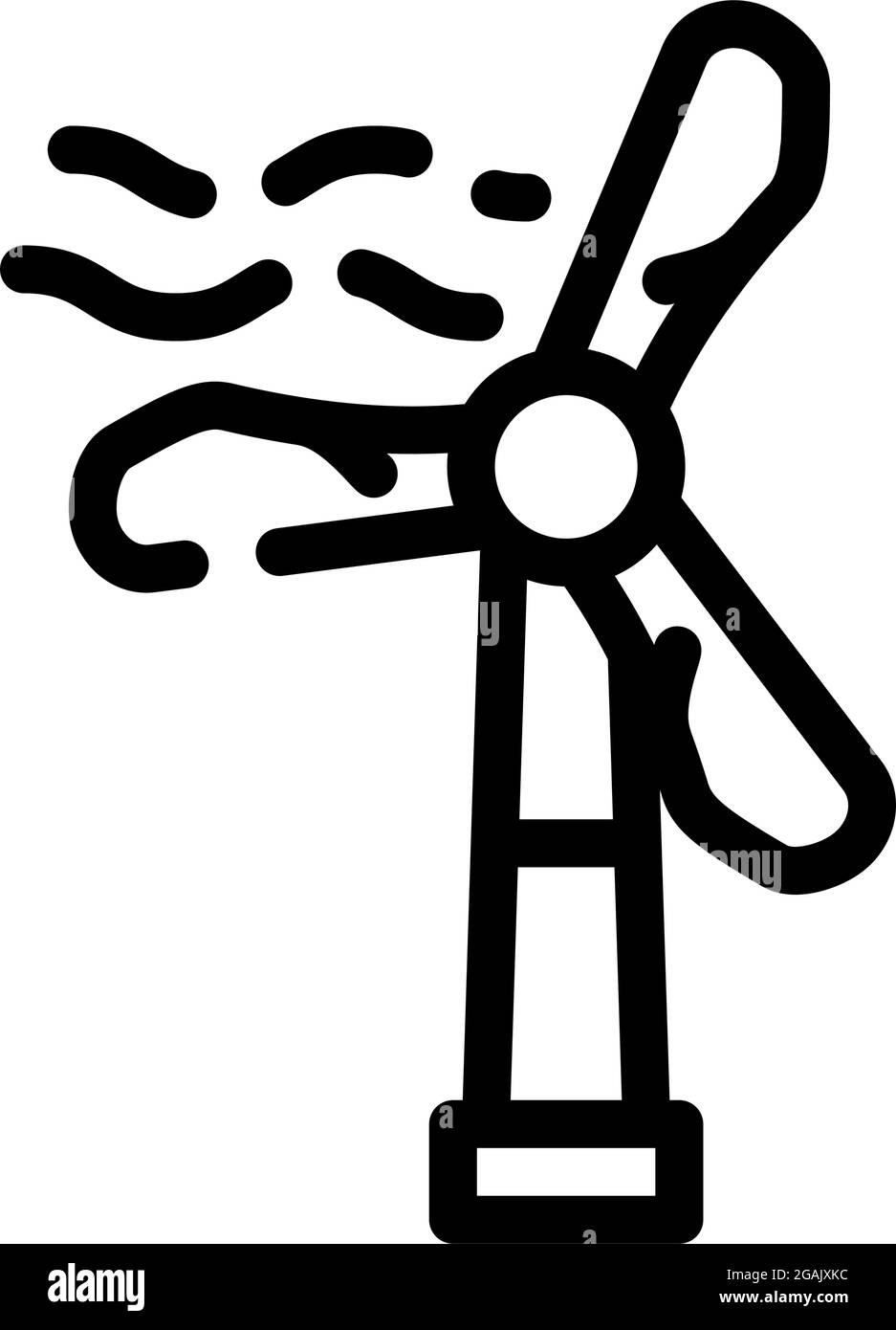 windmill for energy generation line icon vector illustration Stock ...