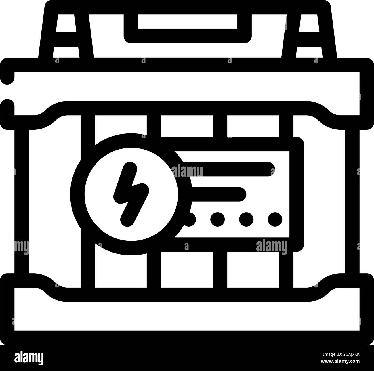 electric battery line icon vector illustration Stock Vector Image & Art ...