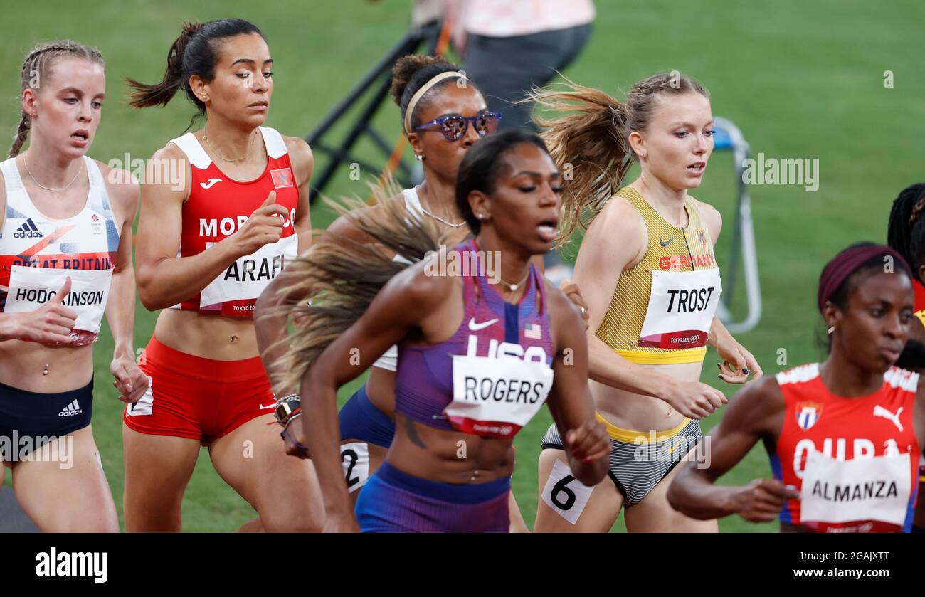 Tokyo, Japan. 31st July, 2021. Athletics: Olympics, 800 m, women, semi ...