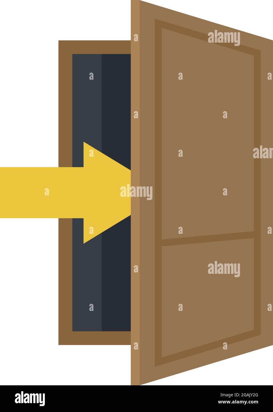 Living room entrance icon. Flat illustration of living room entrance ...