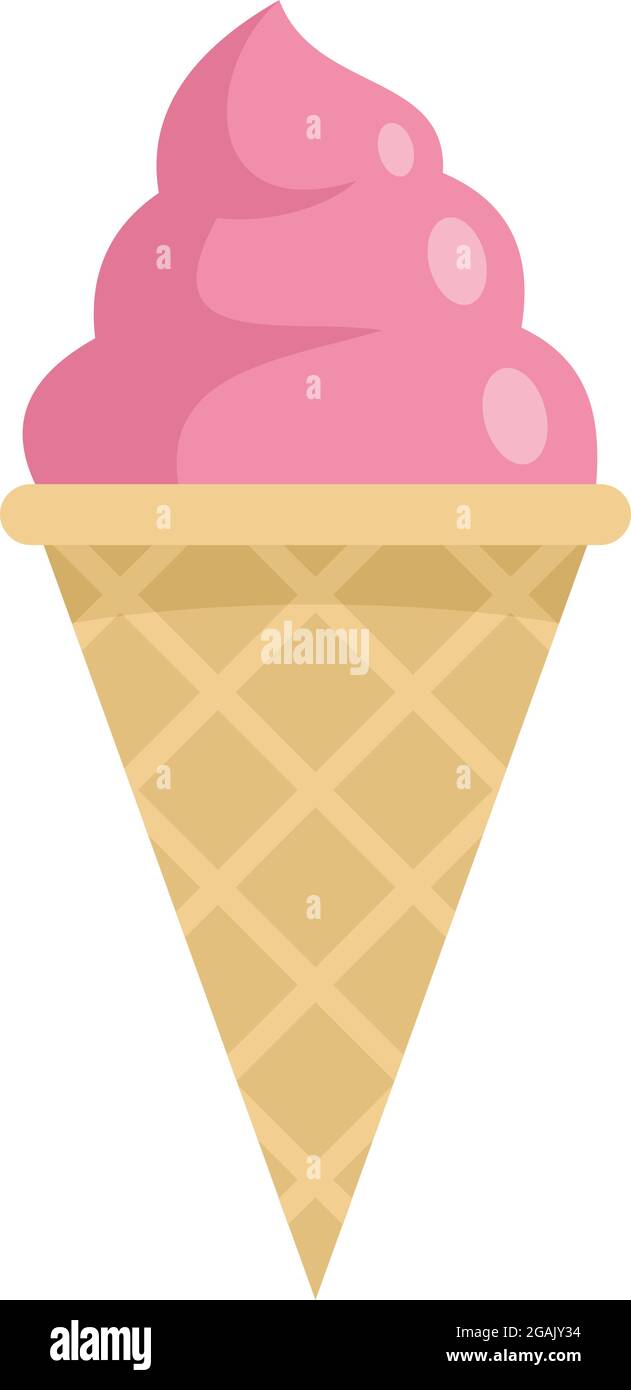 Milk shake ice cream icon. Flat illustration of milk shake ice cream ...