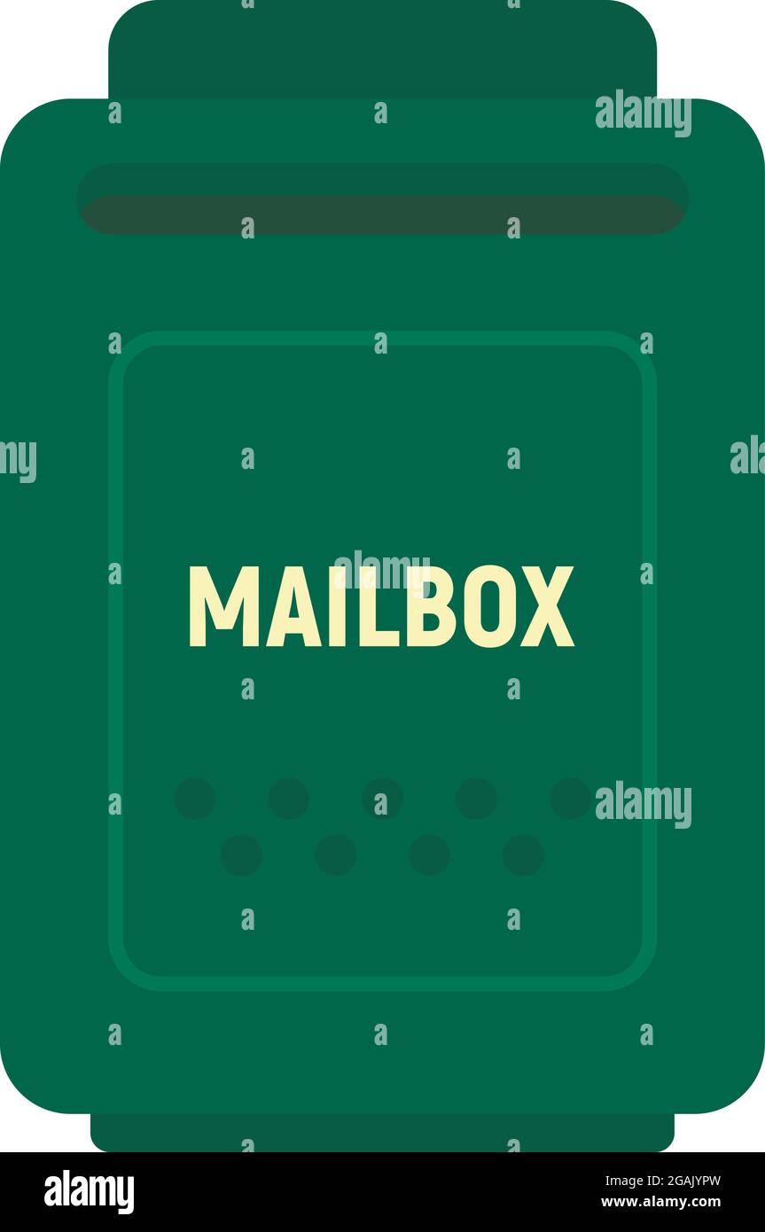 Empty mailbox icon. Flat illustration of empty mailbox vector icon ...