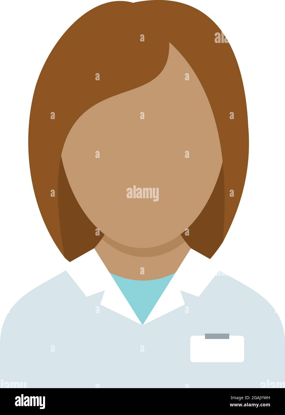 Staff nurse icon. Flat illustration of staff nurse vector icon isolated ...