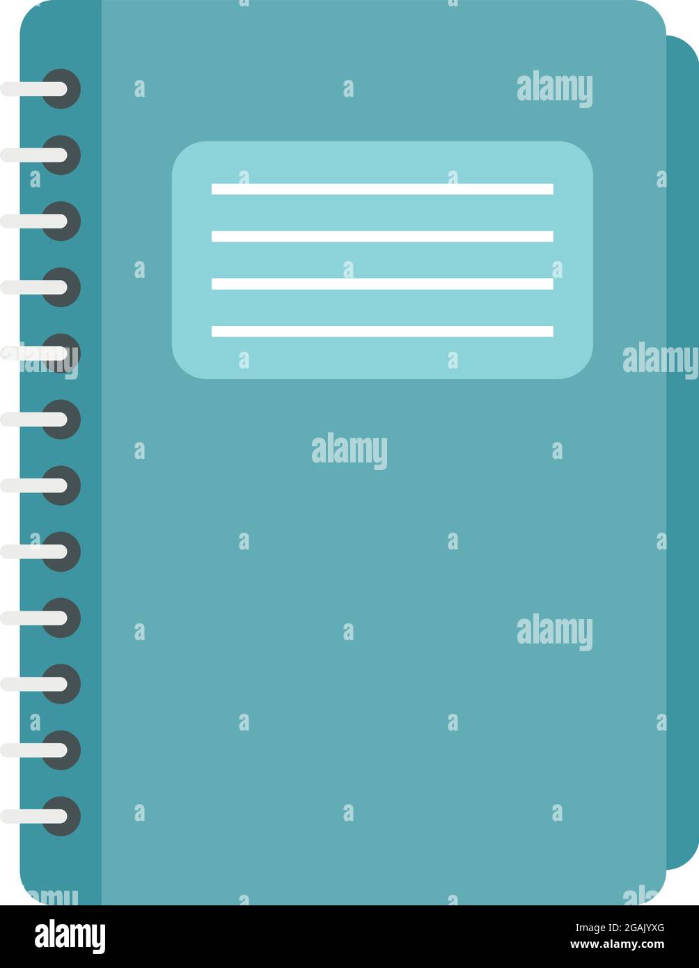 School notebook icon. Flat illustration of school notebook vector icon ...