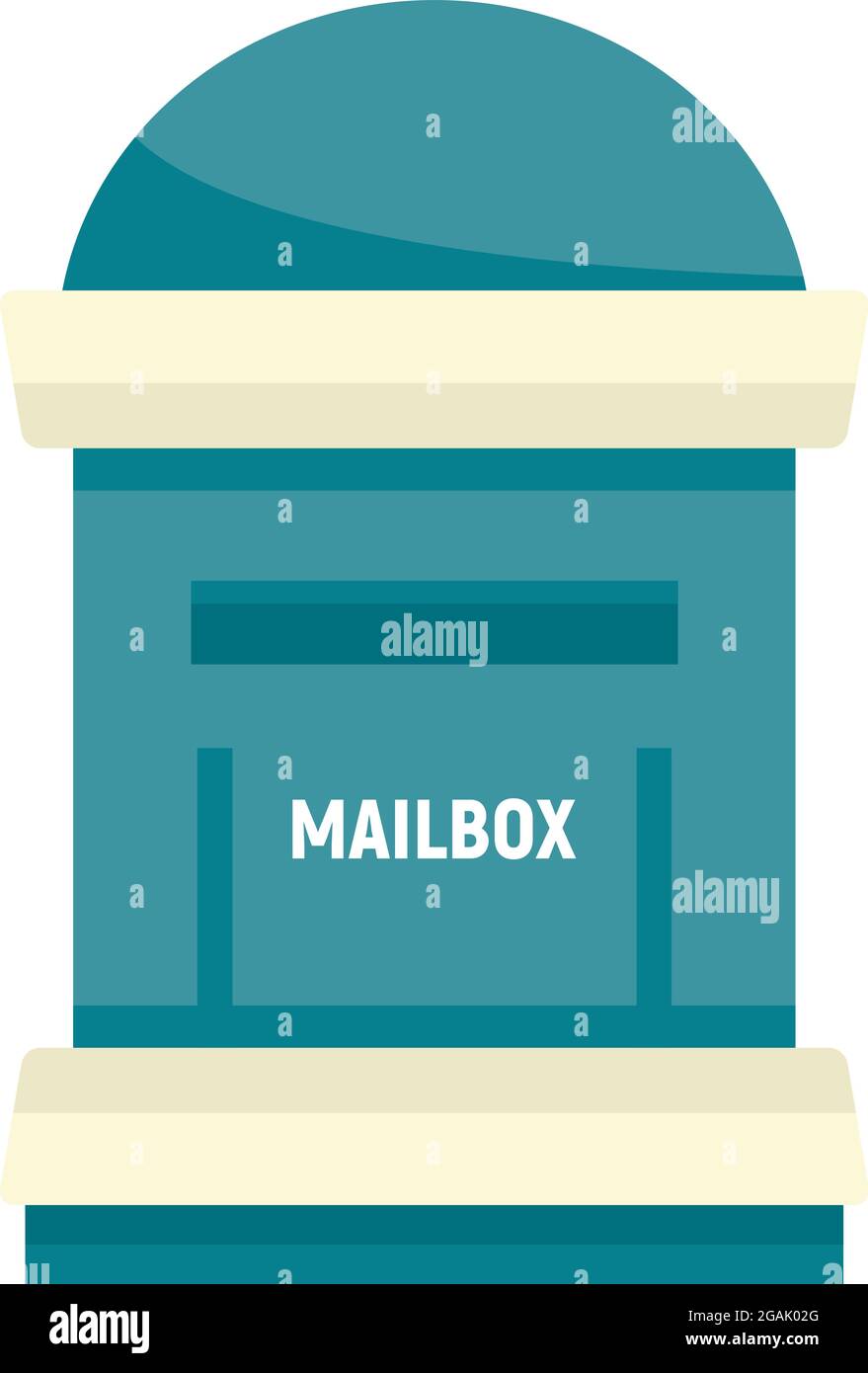 Office mailbox icon. Flat illustration of office mailbox vector icon ...