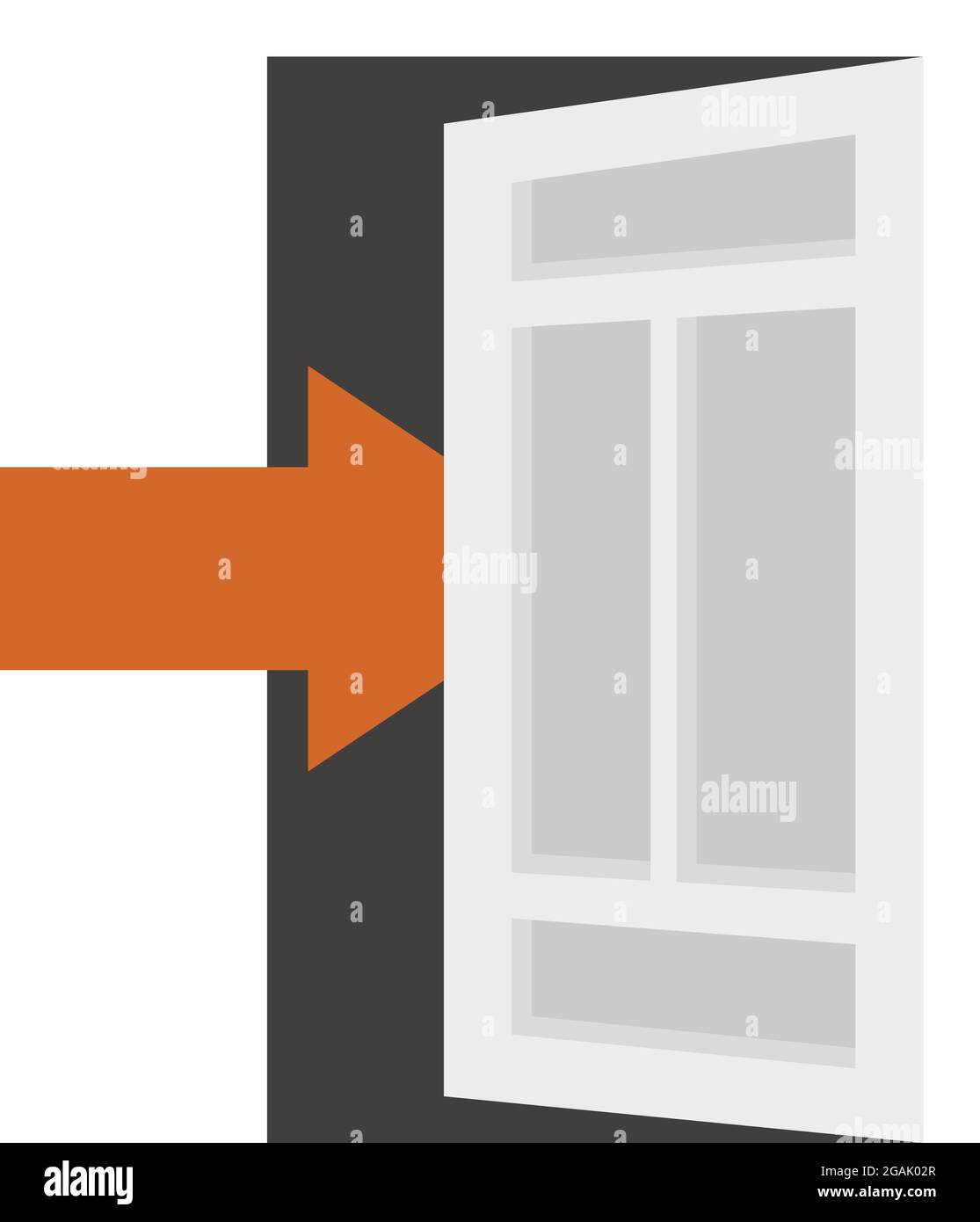 Open door frame icon. Flat illustration of open door frame vector icon ...