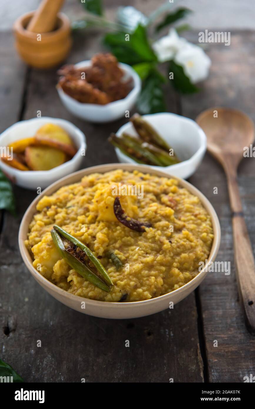 Food photography khichdi or dal khichadi background. Close up ...