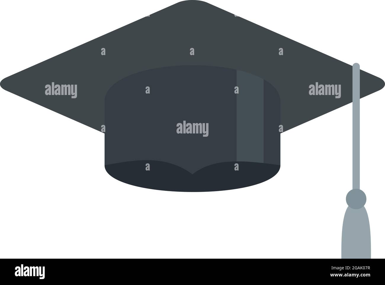 Graduated hat icon. Flat illustration of graduated hat vector icon ...