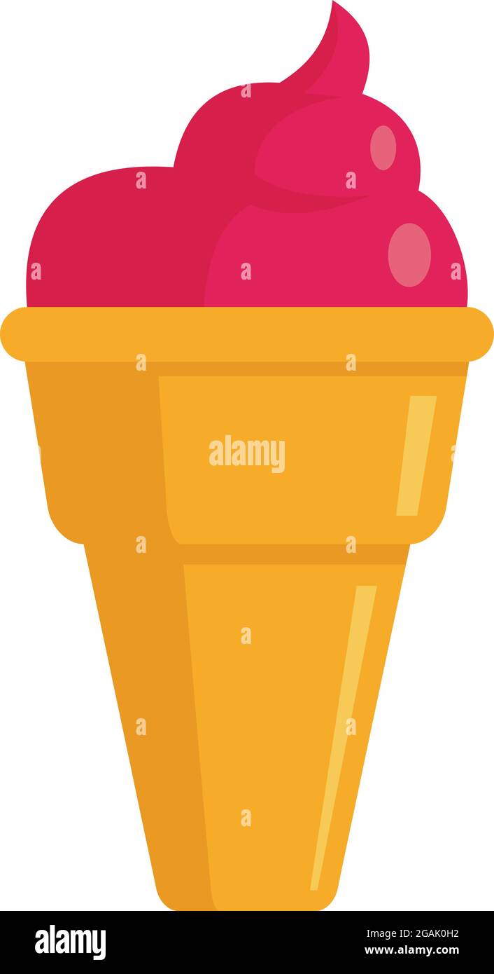 Dessert ice cream icon. Flat illustration of dessert ice cream vector ...