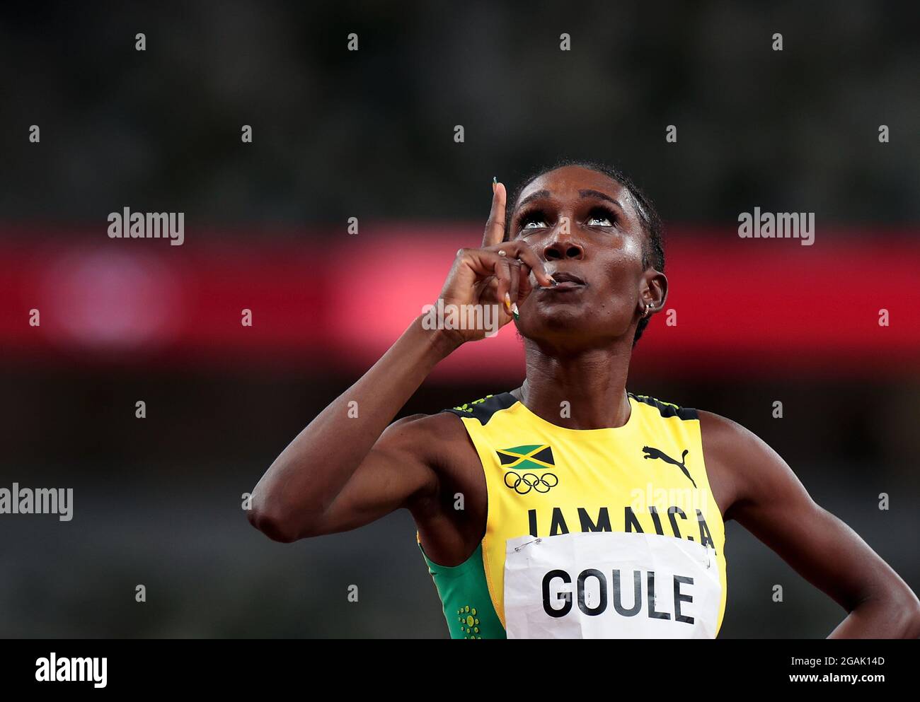 Tokyo, Japan. 31st July, 2021. Natoya Goule of Jamaica reacts during ...