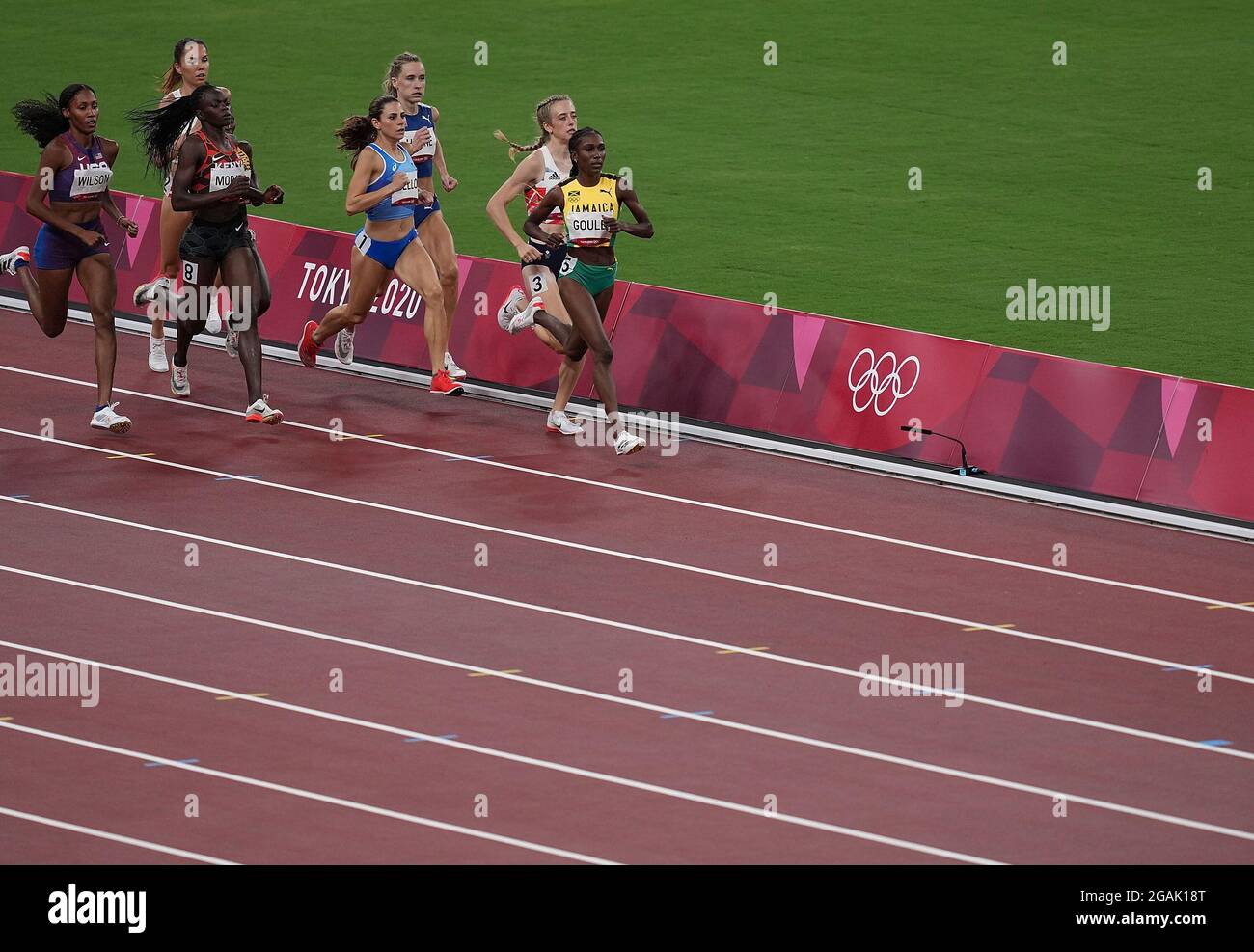 Tokyo, Japan. 31st July, 2021. Natoya Goule (1st R) of Jamaica competes ...