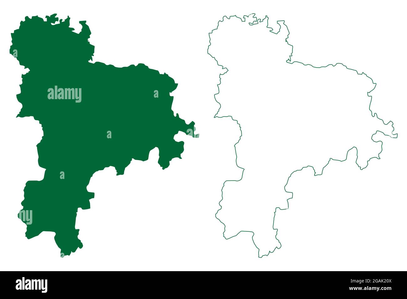Tiruppur district (Tamil Nadu State, Republic of India) map vector ...