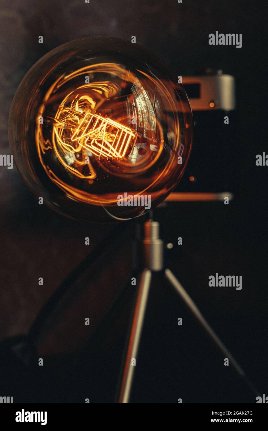 Cool night lamp with delicate yellow light as a camera Stock Photo - Alamy