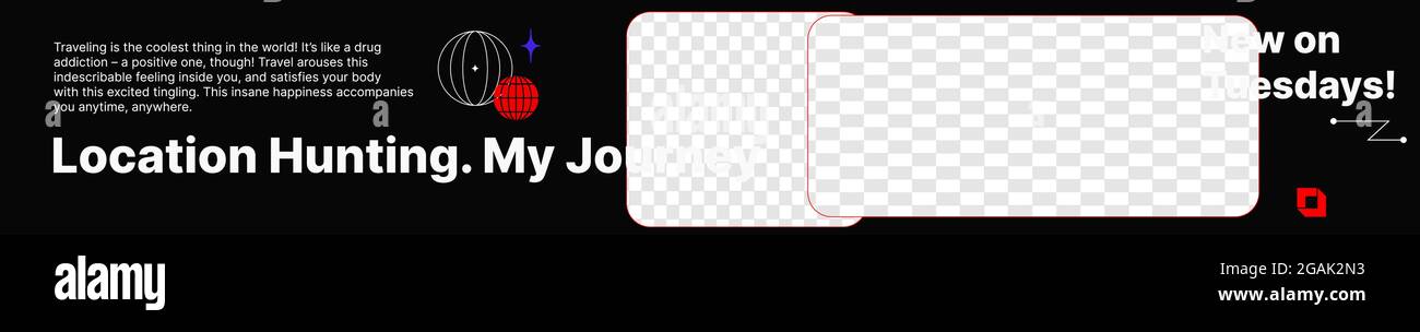 Horizontal Channel Banner for Traveling Blog Channel. Put Your Content ...