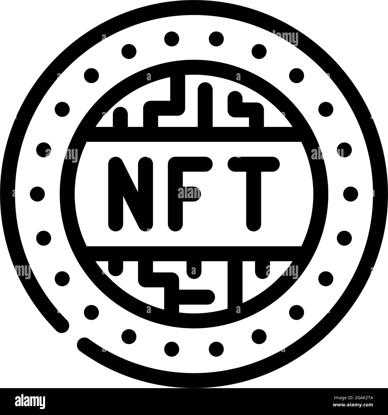 nft token line icon vector illustration Stock Vector Image & Art - Alamy