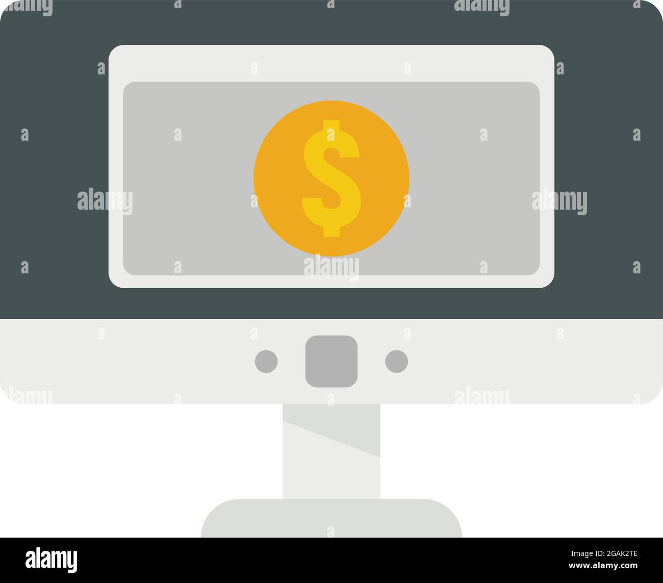 Online money transfer icon. Flat illustration of online money transfer ...