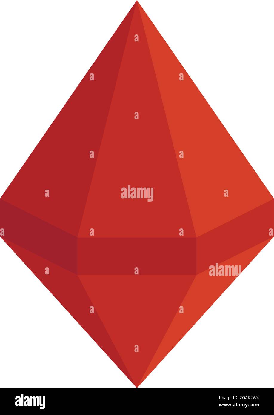 Ruby icon. Flat illustration of ruby vector icon isolated on white ...